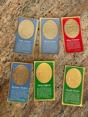 1965 Topps Presidents and Famous Americans Cards - lot of 6 cards ...