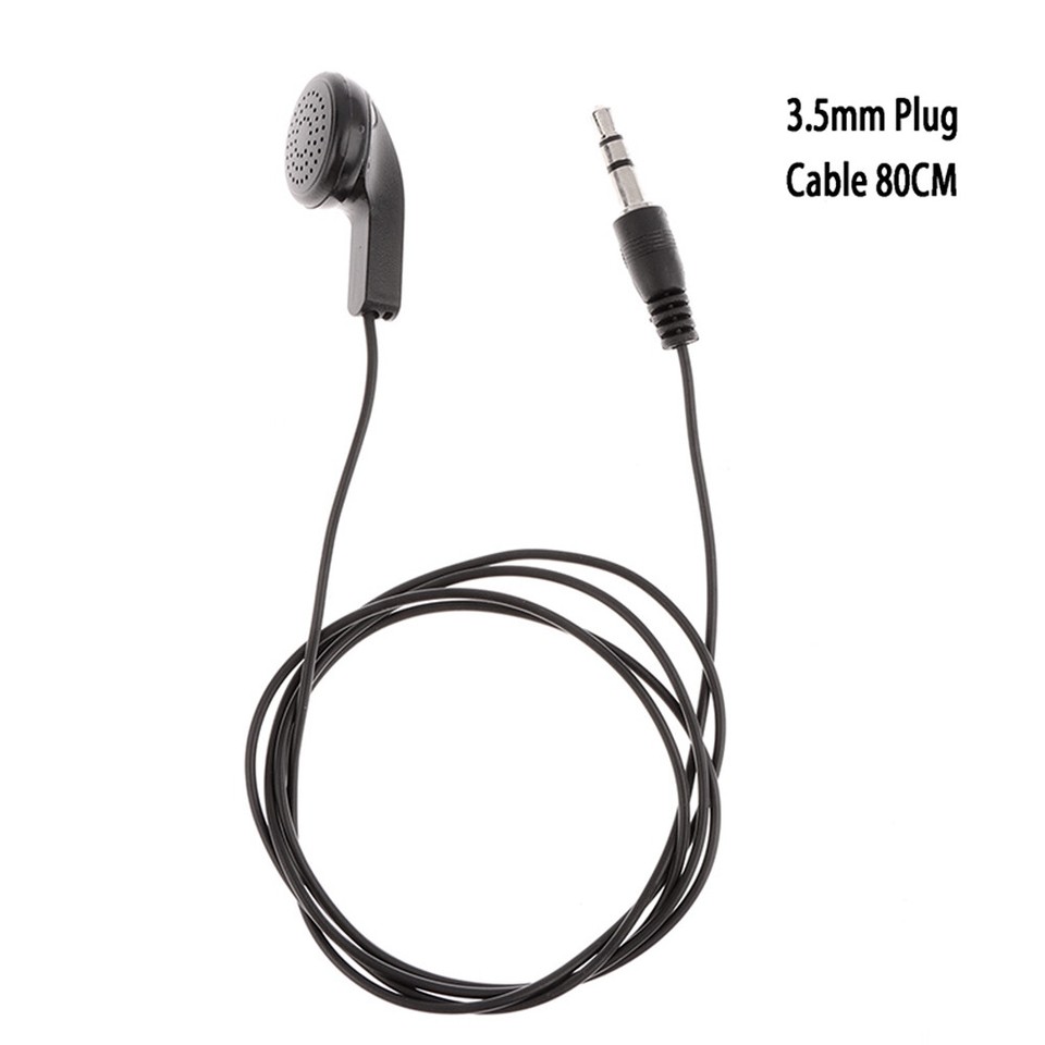 3.5mm In-Ear Stereo Single-sided Mono Earbud Earphone Headset Headphone ...