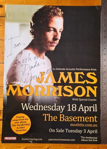SIGNED James Morrison The Awakening LP 2012 tour Poster Undiscovered ...