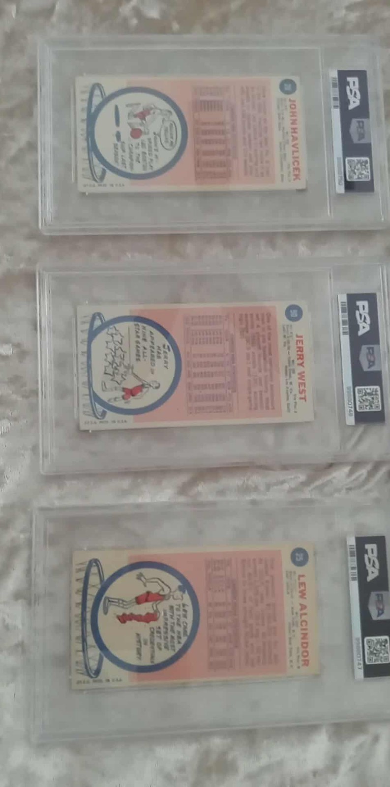 Topps 1969 NBA Card Lot of 3 Havlicek West Alcindor Boston LA Milwaukee ...