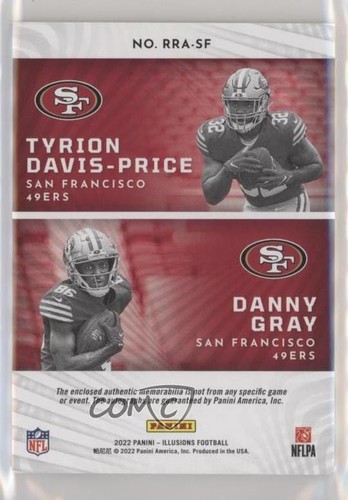 2022 Illusions Red /50 Tyrion Davis-Price Danny Gray RPA Dual Patch ...