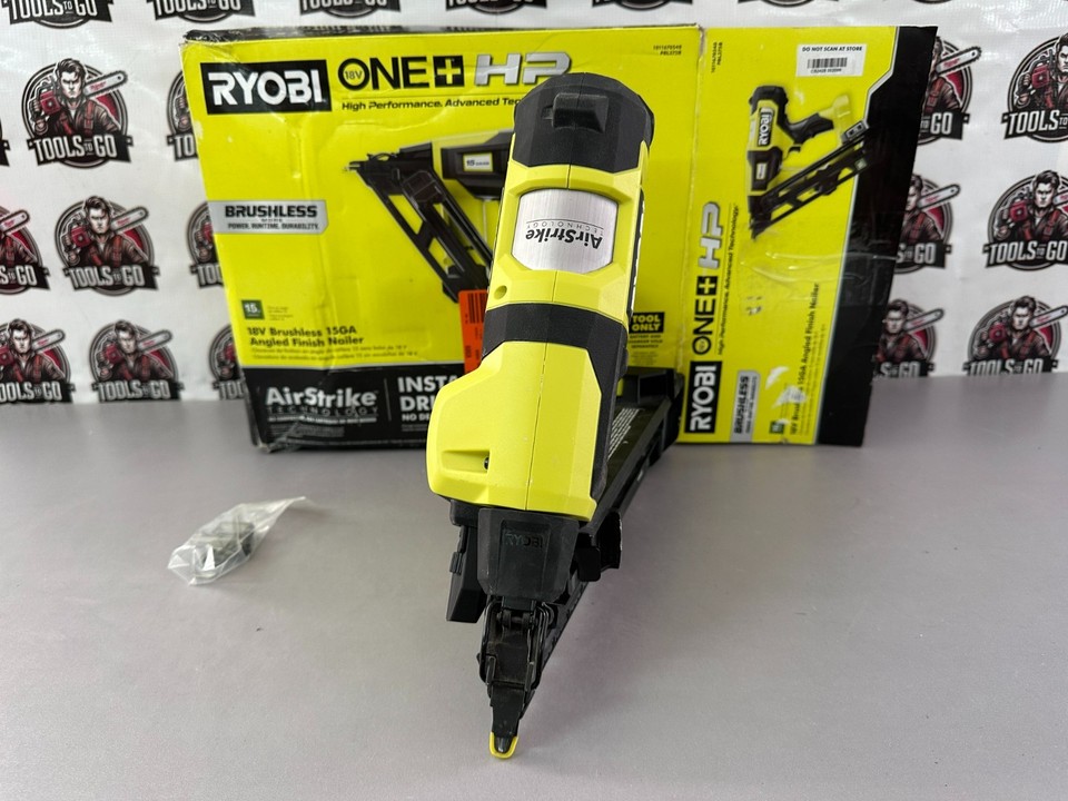 RYOBI ONE+ HP 18V Brushless Cordless 15-Gauge 34 Angled Finish Nailer ...