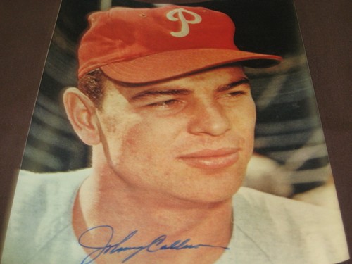 BASEBALL PHILLIES GREAT JOHNNY CALLISON RARE AUTOGRAPH PHOTO WITH COA ...