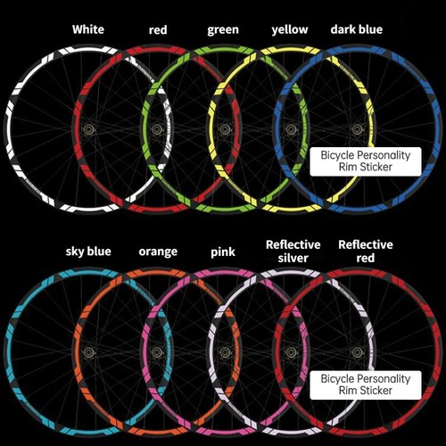 Bike Rim Stickers Road MTB Wheel Set Decal 26" 27.5" 29" 700C Cycling ...