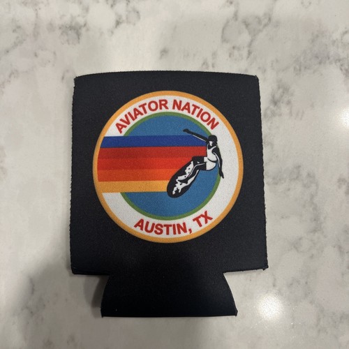 Aviator Nation Austin Texas Black Koozie. Brand New. 100% Authentic! | eBay
