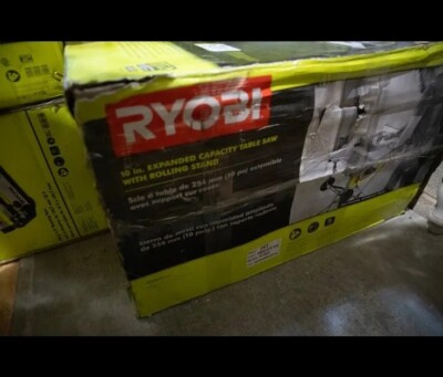 RYOBI RTS23 15 Amp 10 inch Expanded Capacity Table Saw with Rolling ...