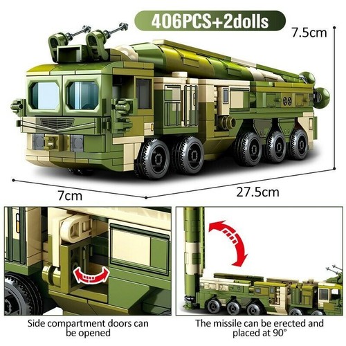 Building Blocks Military MOC WW2 Anti Ship Missile Vehicle Bricks Toys ...
