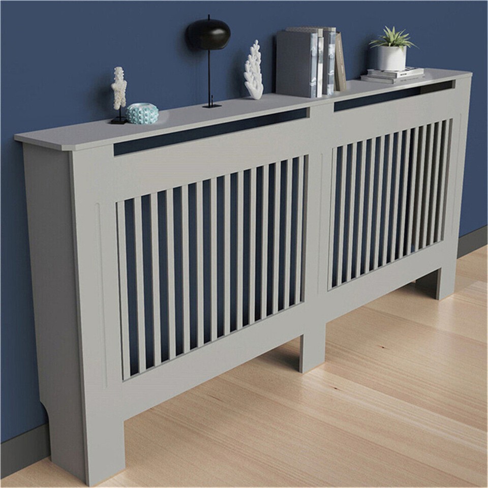 Extra Tall Radiator Cover 92cm Height MDF Cabinet Grill Shelf Furniture ...
