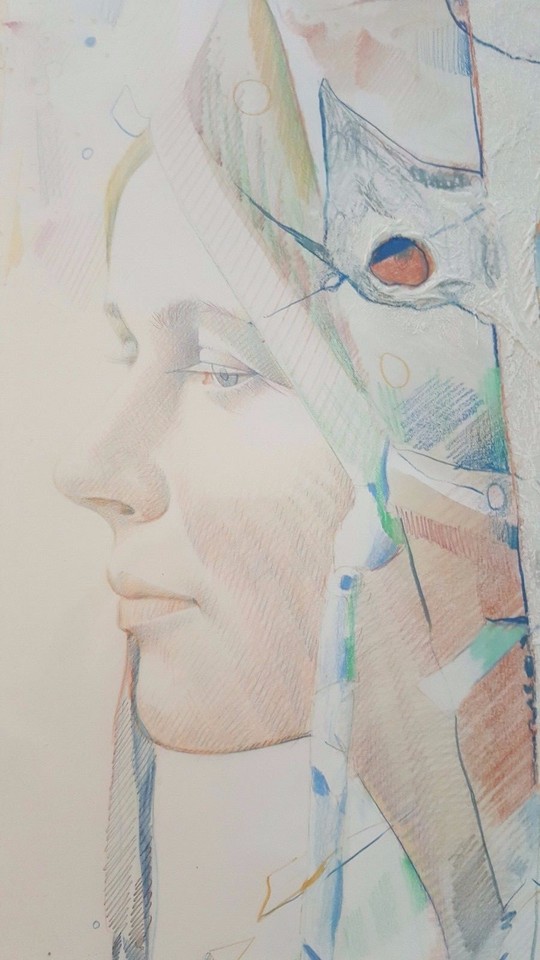 Joni Pienkowski Mixed Media Art Work - Framed (41" x 31" HEAVY), Signed ...