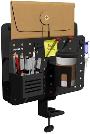 Desk Mounted Pegboard Organizer with 360° Rotation | Includes | eBay