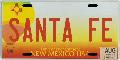 Santa Fe New Mexico Land of Enchantment Hot Air Balloon License plate ...