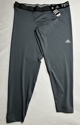Adidas Techfit Compression Base Climalite Pants Tights Grey Mens Size ...
