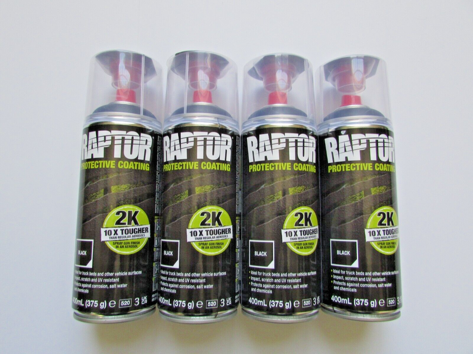 UPOL Raptor 2K Bed Liner Anti-Corrosion Textured Spray Can Black 400ML ...