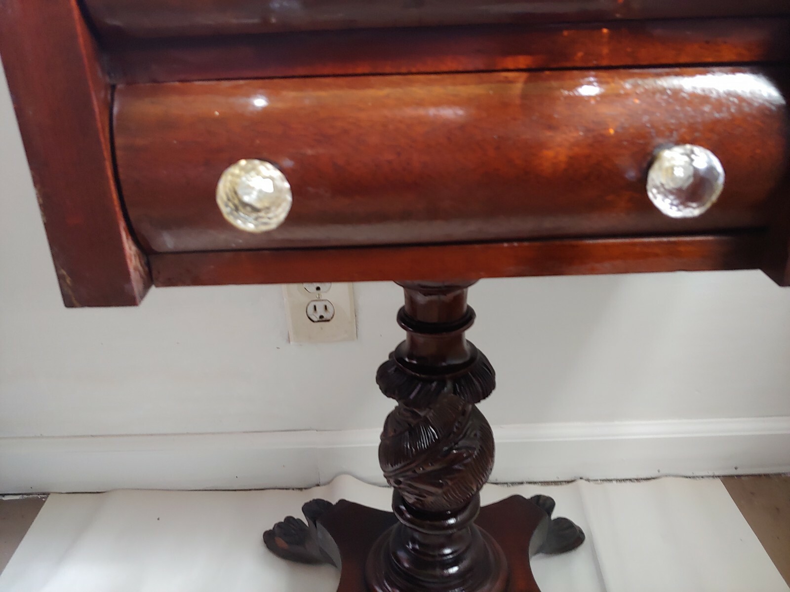 Mahogany Dropleaf Server / Parlor Table Thomas Day | eBay