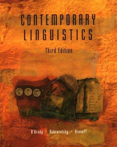 Contemporary Linguistics: An Introduction by O'Grady, William D ...