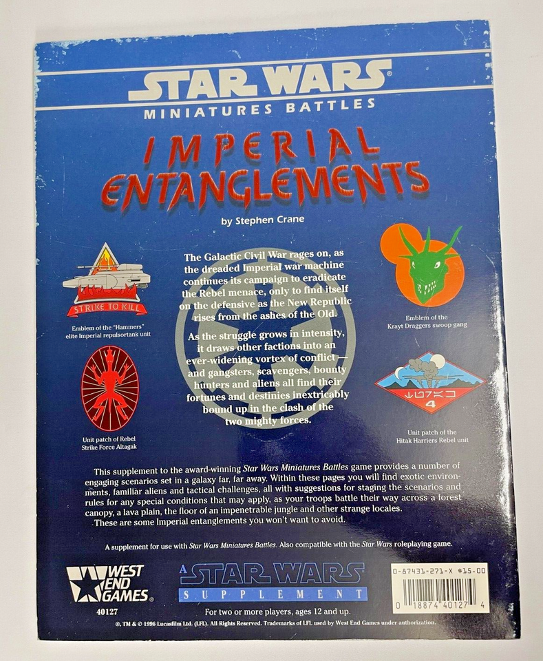 Star Wars Miniatures Battles: Imperial Entanglements Scenarios ...