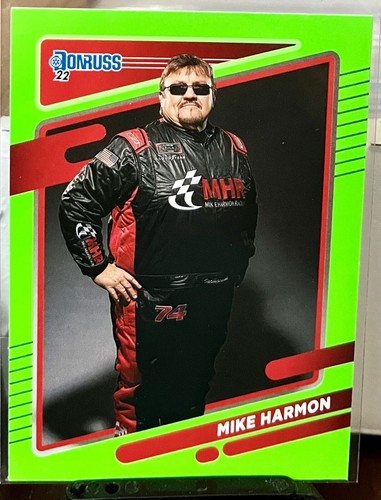 2022 Panini Donruss Auto Racing #64 Mike Harmon Lime Green NASCAR | eBay