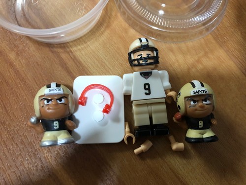 nfl teenymates drew brees mini figure + oyo lego minifig lot of 3 ...