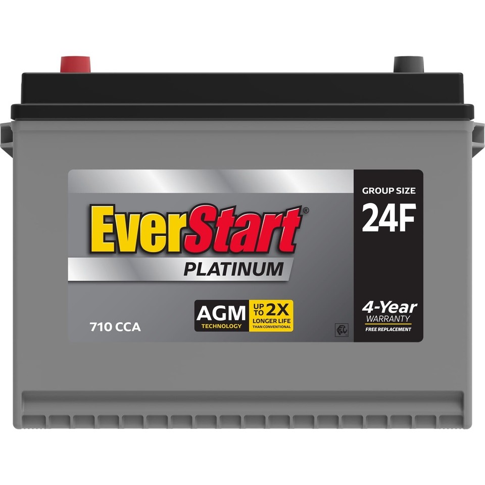 EverStart Platinum AGM Automotive Battery | Group Size 24F | 12 Volt ...