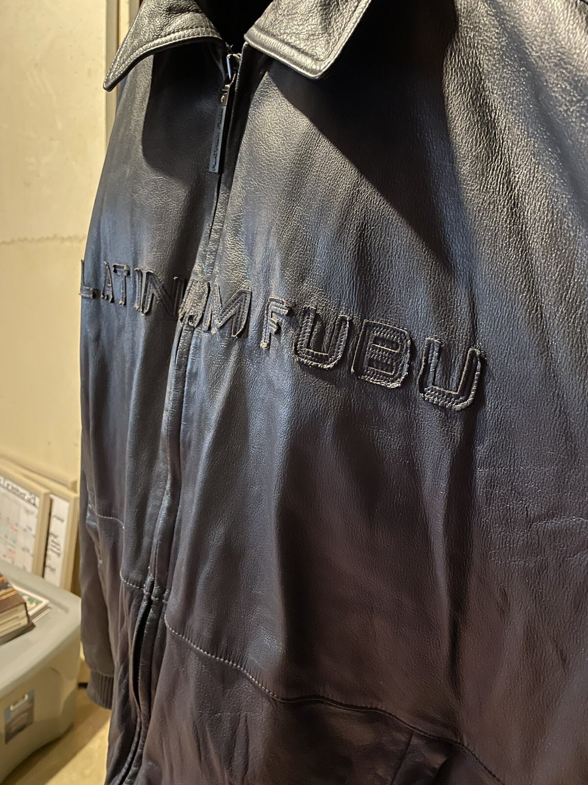 Rare Platinum Fubu Leather Jacket Rare Vintage EUC Adult Owned Fat ...