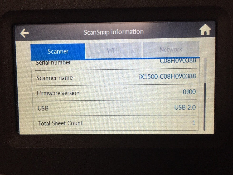 ONLY 1 SCAN Fujitsu ScanSnap iX1500 Duplex Document Touch Screen ...