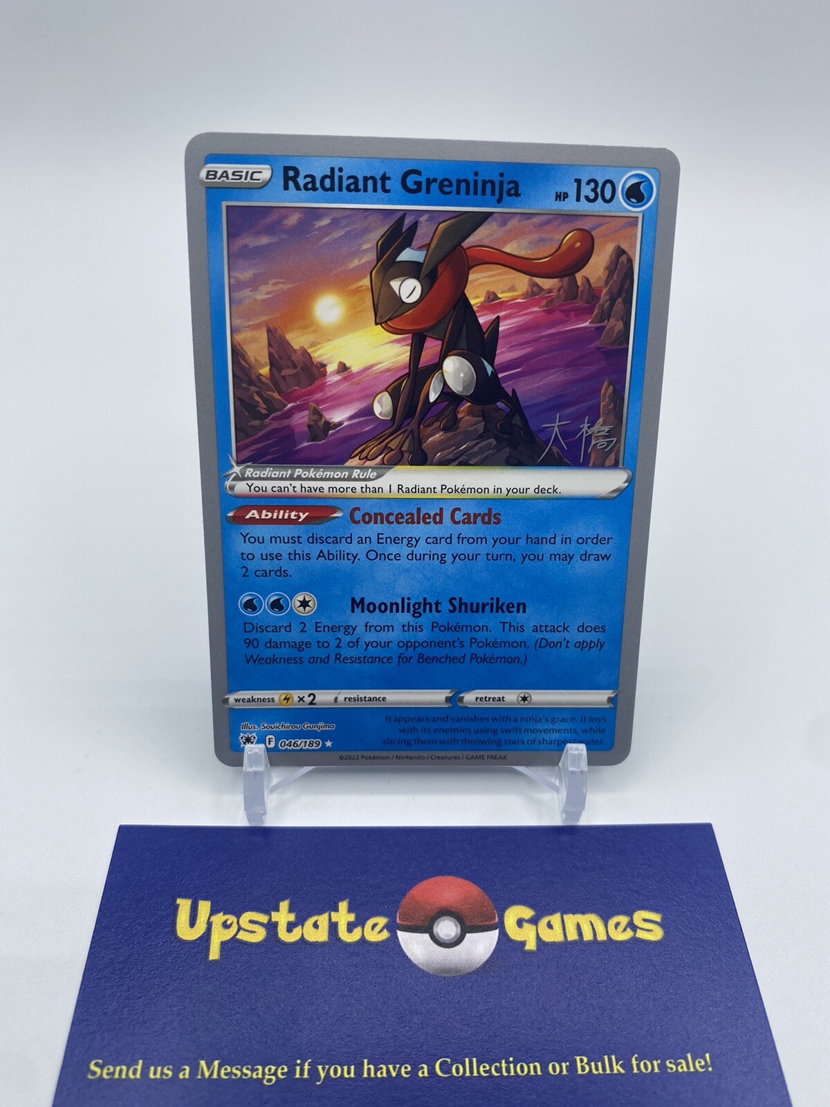 Pokemon TCG : RADIANT GRENINJA 046/189 WC 2022 PROMO - ICE RIDER PALKIA ...