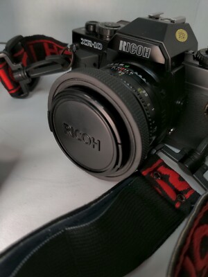 RICOH XR-10 35mm SLR CAMERA W/ RICOH XR RIKENON 50mm 1:2.8 LENS + PG-4 ...