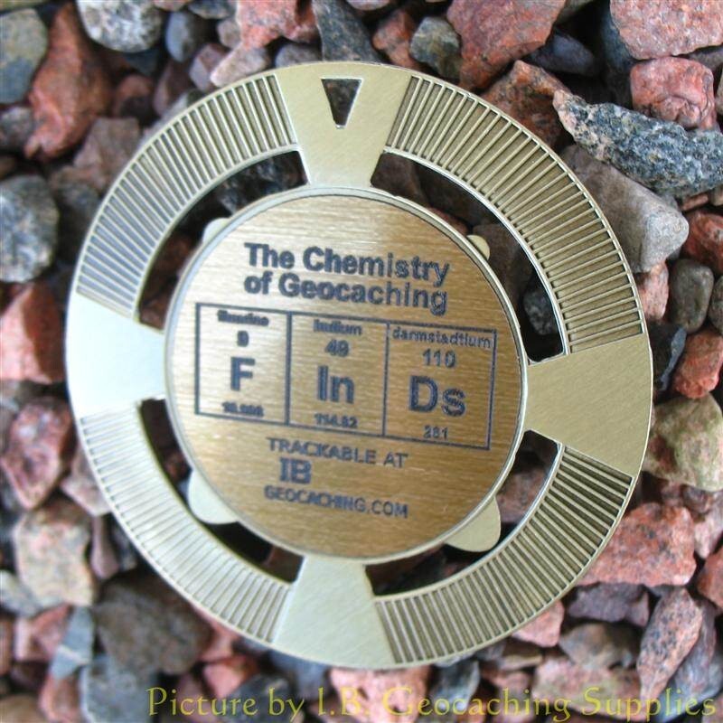 FInDs - Chemistry of Geocaching Geomedal Geocoin (2.5", Antique Gold ...
