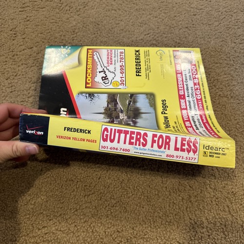 2007 Fredrick Maryland MD Verizon PHONE BOOK, White & Yellow Pages, 301 ...