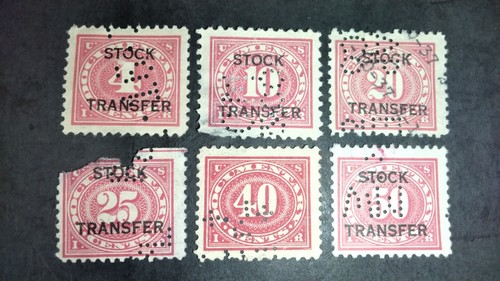 U.S. Internal Revenue Stamps 4¢ 10¢ 20¢ 25¢ 40¢ 50¢ Used F VF Cond. | eBay