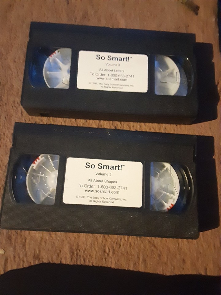 2 So Smart! VHS TAPES Volume 2 & 3 ALL ABOUT SHAPES ALL ABOUT LETTERS ...