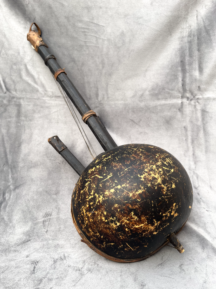Vintage African Banjo Authentic Handmade Wooden Musical Instrument Folk ...