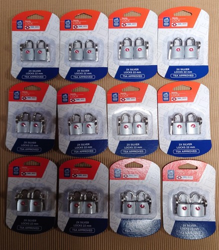 12 x twin packs of TSA approved travel suitcase padlocks and keys | eBay UK