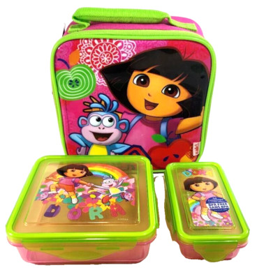 DORA THE EXPLORER - KIDS INSULATED LUNCH BAG & LUNCH BOXES SET | eBay
