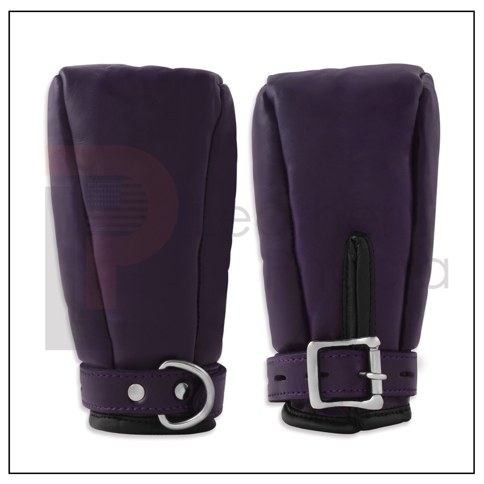 Real Cow Leather Fist Mitts Gloves, Restraints Bondage Cuffs Lockable 2 ...