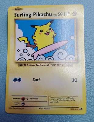Surfing Pikachu Rare 2016 Pokemon Card *slightly bent* | eBay