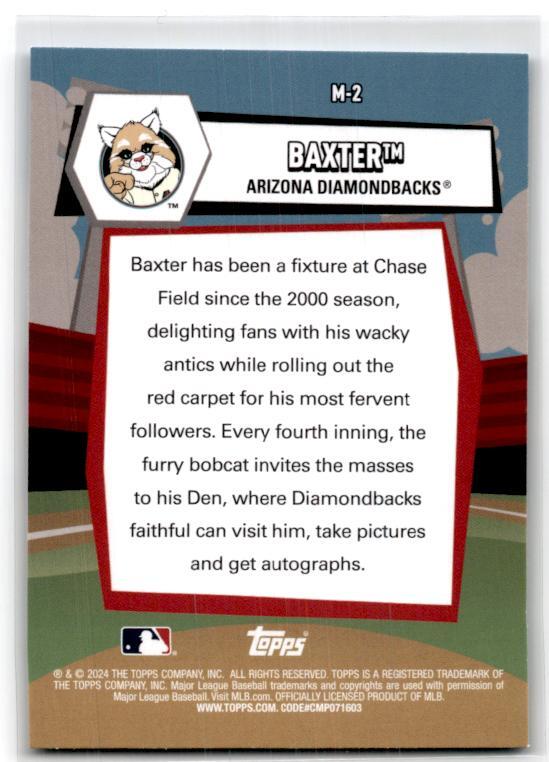 2024 Topps Big League #M-2 Baxter Mascots Arizona Diamondbacks | eBay