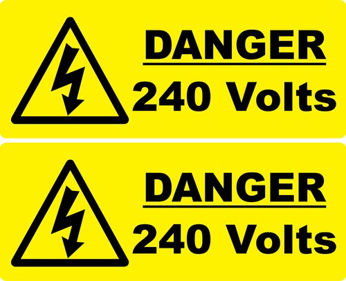 Electrical Warning Labels 230v 240v 400v 415v 440v Electric Shock, High ...