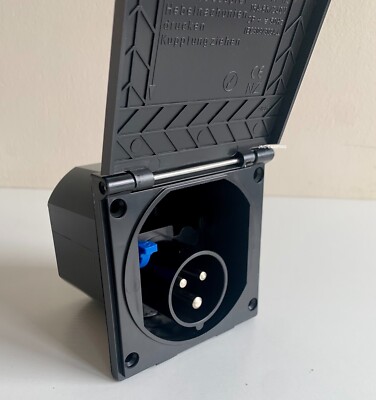 230V Mains Hook Up Inlet Socket Caravan VW Motorhome Flush Fitting ...