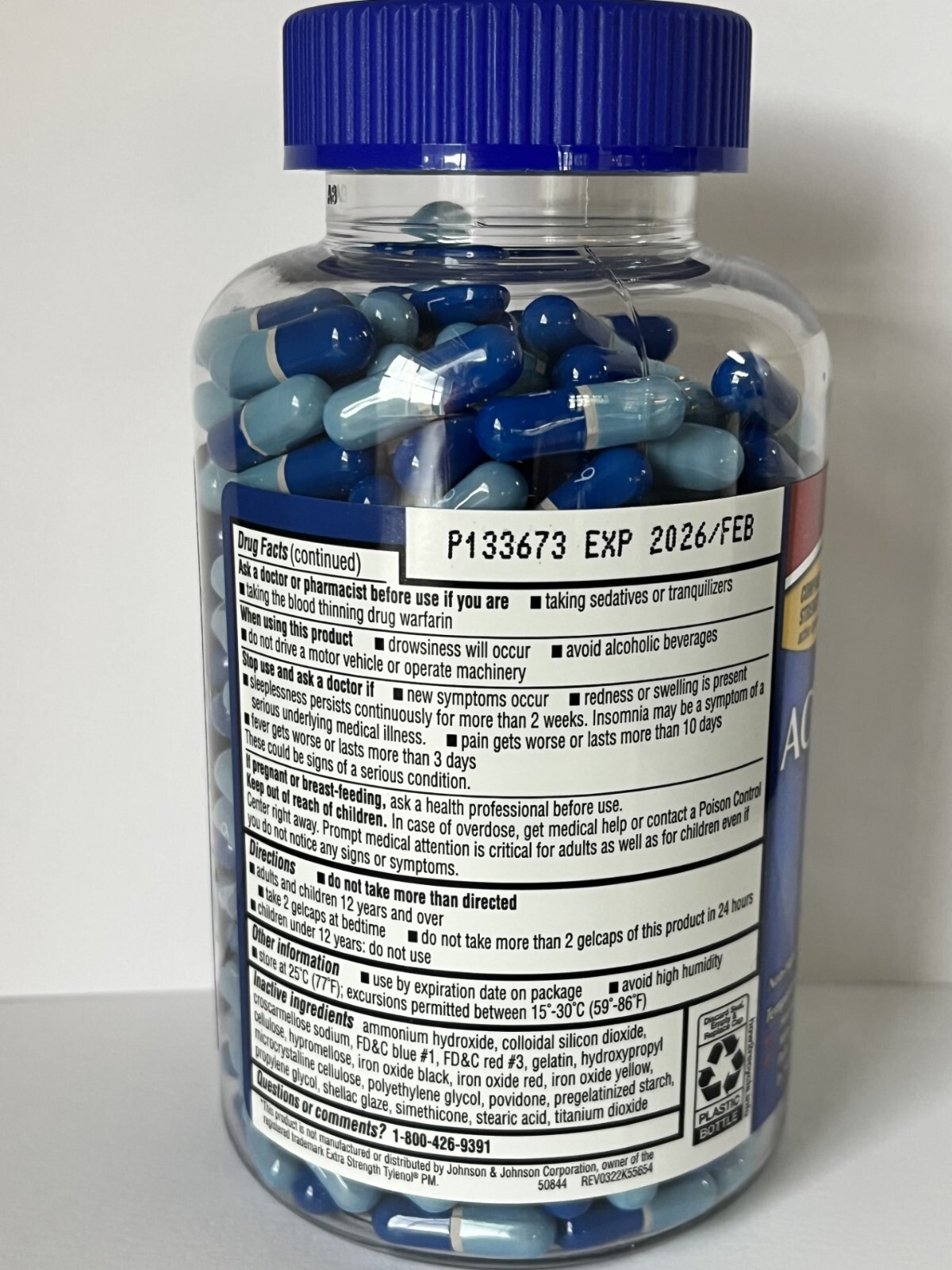 Kirkland Signature Acetaminophen PM, 500 mg, 375 Capsules EXP 11/2027 ...