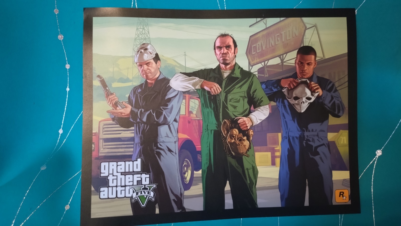 Promotional Official Rockstar GTA V Card Lithohraph 8x10 Michael Trevor ...