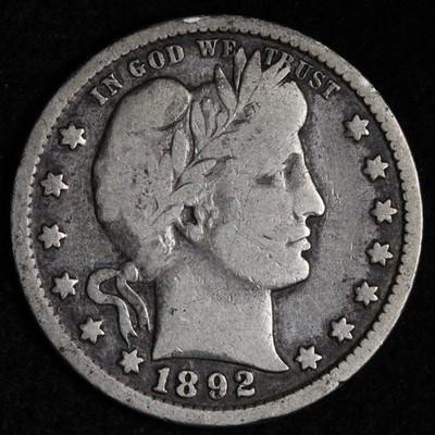 1892 Barber Quarter FINE E604 UKW | eBay