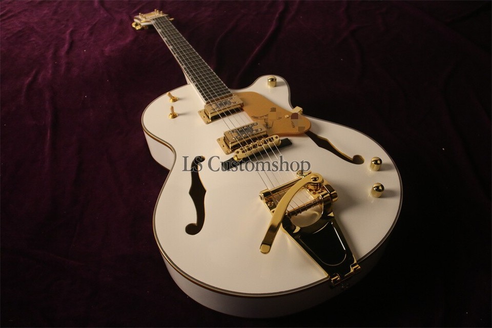 G6136T Vintage '59 Falcon Electric Guitar White Hollow Body Factory ...