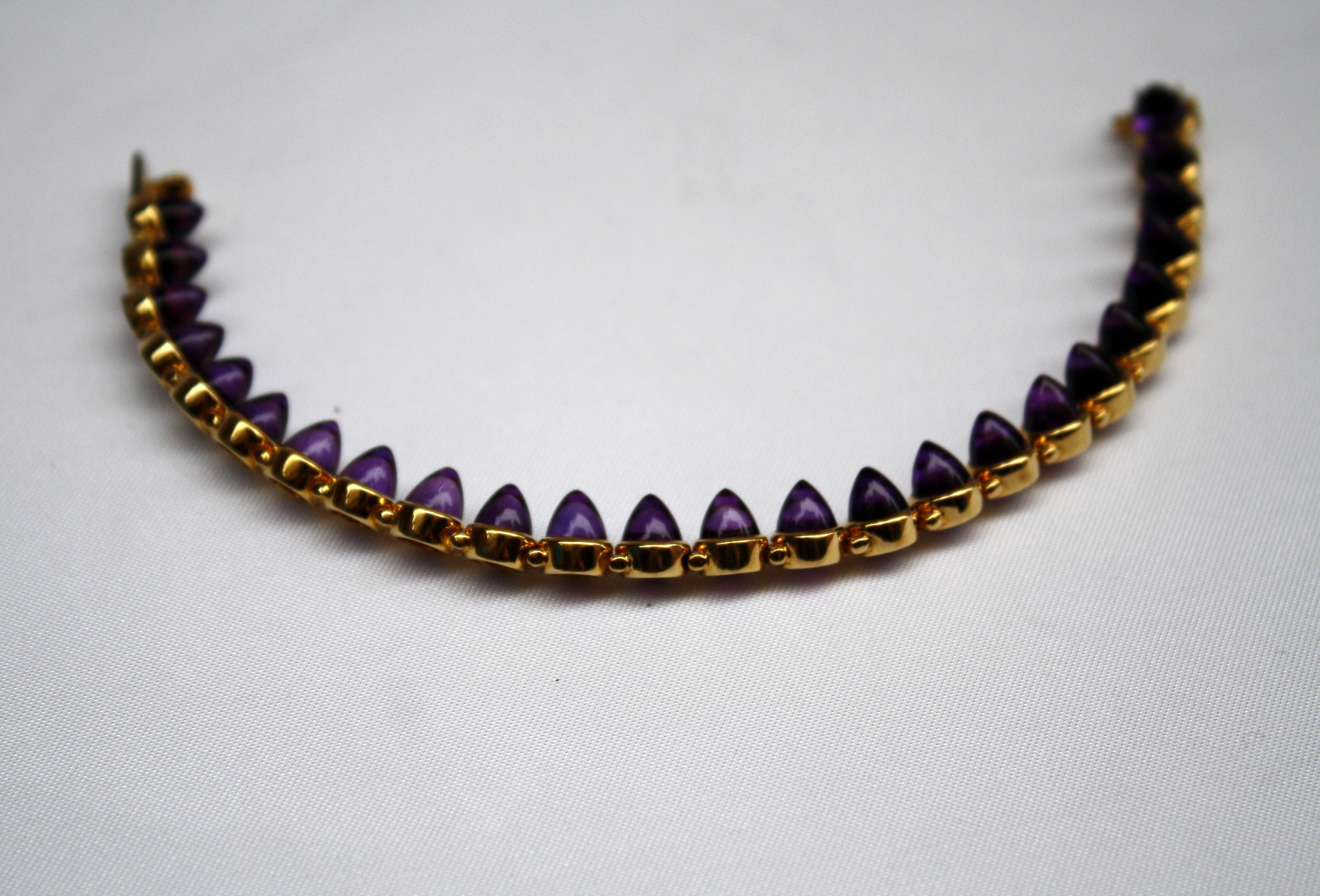 MAGNIFICENT BRAND NEW LAURA MUNDER AMETHYST 18K GOLD BRACELET | eBay