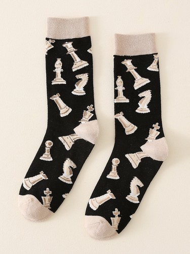 Chess Crew Socks Game Socks Silly Socks for Men Funky Socks Funny Socks ...
