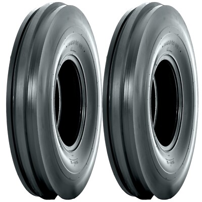 2) 3.50-8 350-8 3.50x8 350x8 F-2 tri three rib FRONT TIRES DS5102 4PR ...
