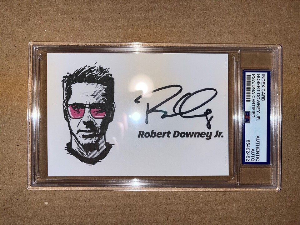 Robert Downey Jr. Signed Autographed PSA/DNA Slab Slabbed Cut Autograph ...