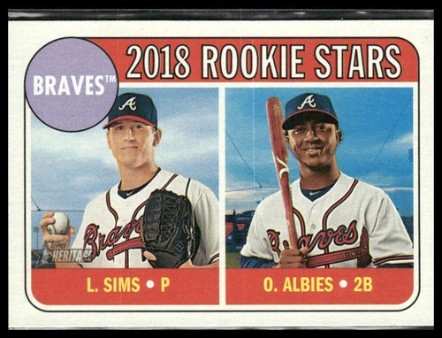 Braves 2018 Rookie Stars Lucas Sims Ozzie Albies #331 2018 Topps ...