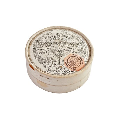 Antique 1900s Henry Tetlow's Swan Down Face Powder Makeup Cardboard Box ...