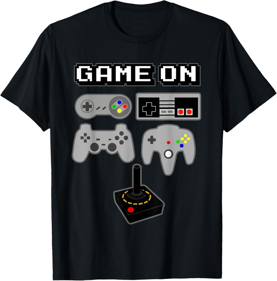Game On Retro Video Game Controller Poster Shirt Tee Gift Unisex T ...